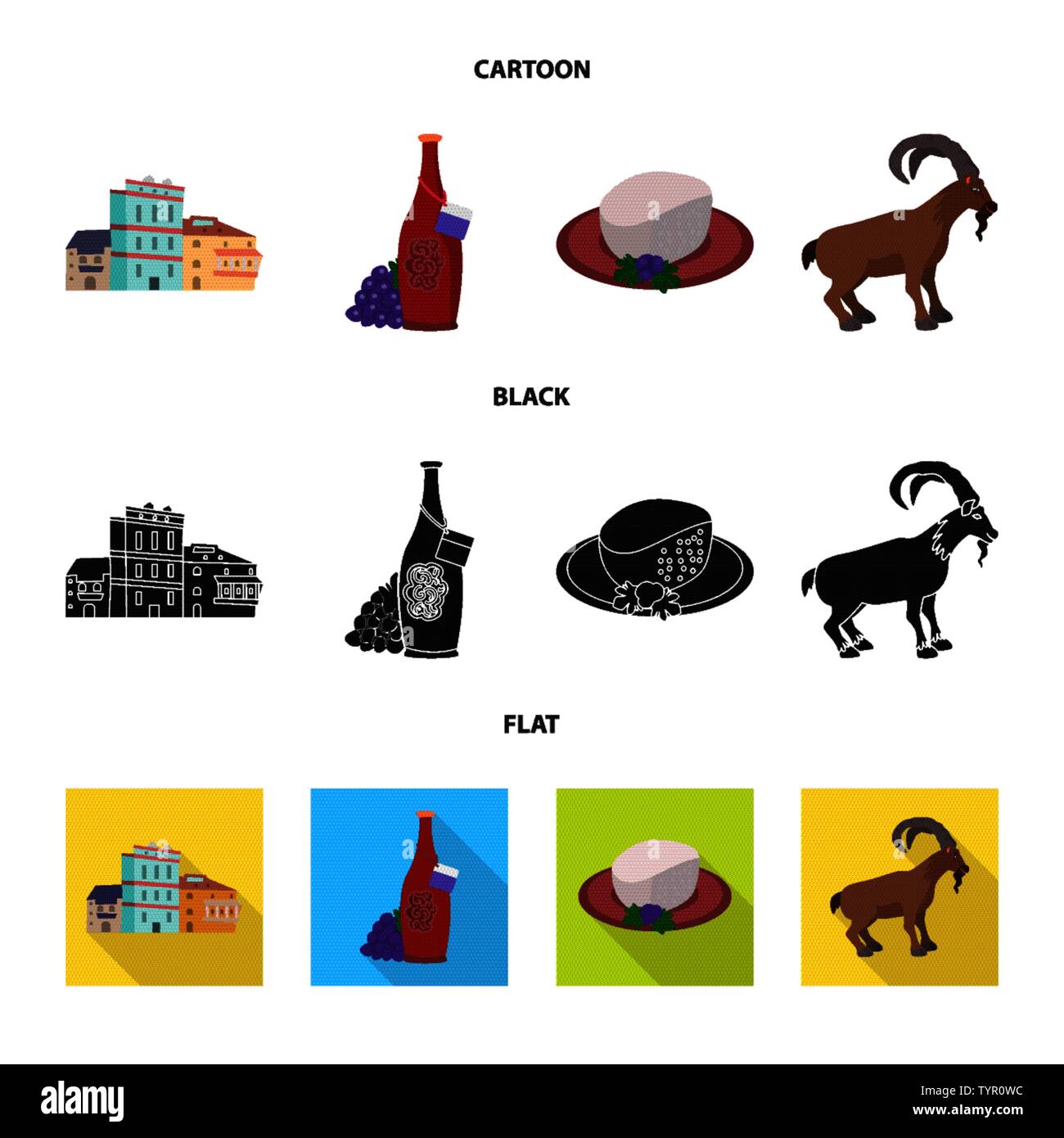 Vector design of culture and sightseeing sign. Collection of culture ...