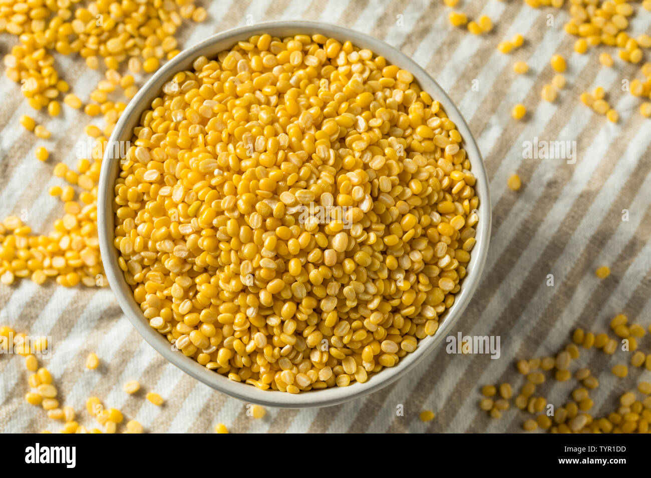 Dried Organic Moong Dal Split Mung Beans in a Bowl Stock Photo - Alamy