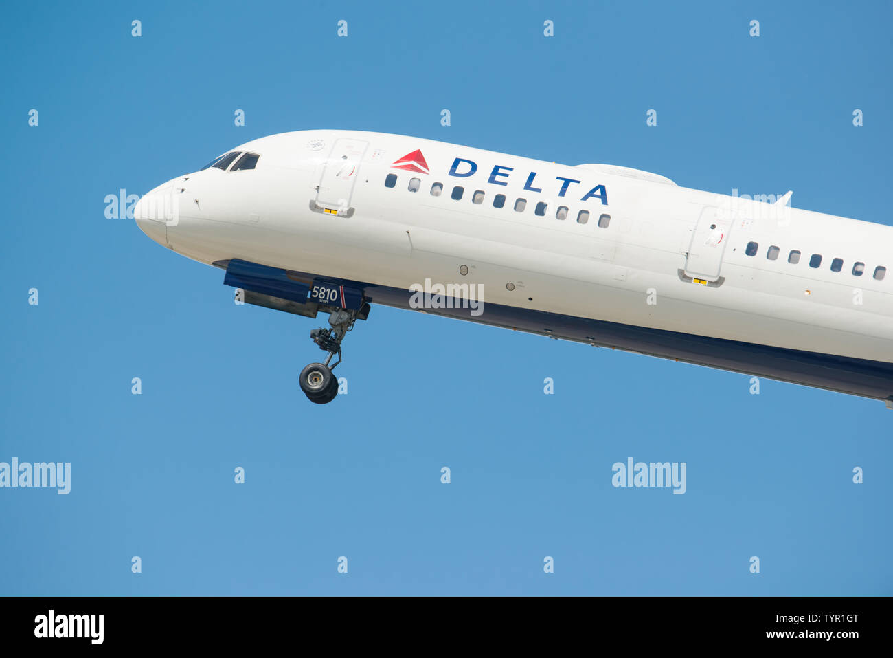 MINNEAPOLIS, MINNESOTA / USA - JUNE 25, 2019: Closeup of airplane ...