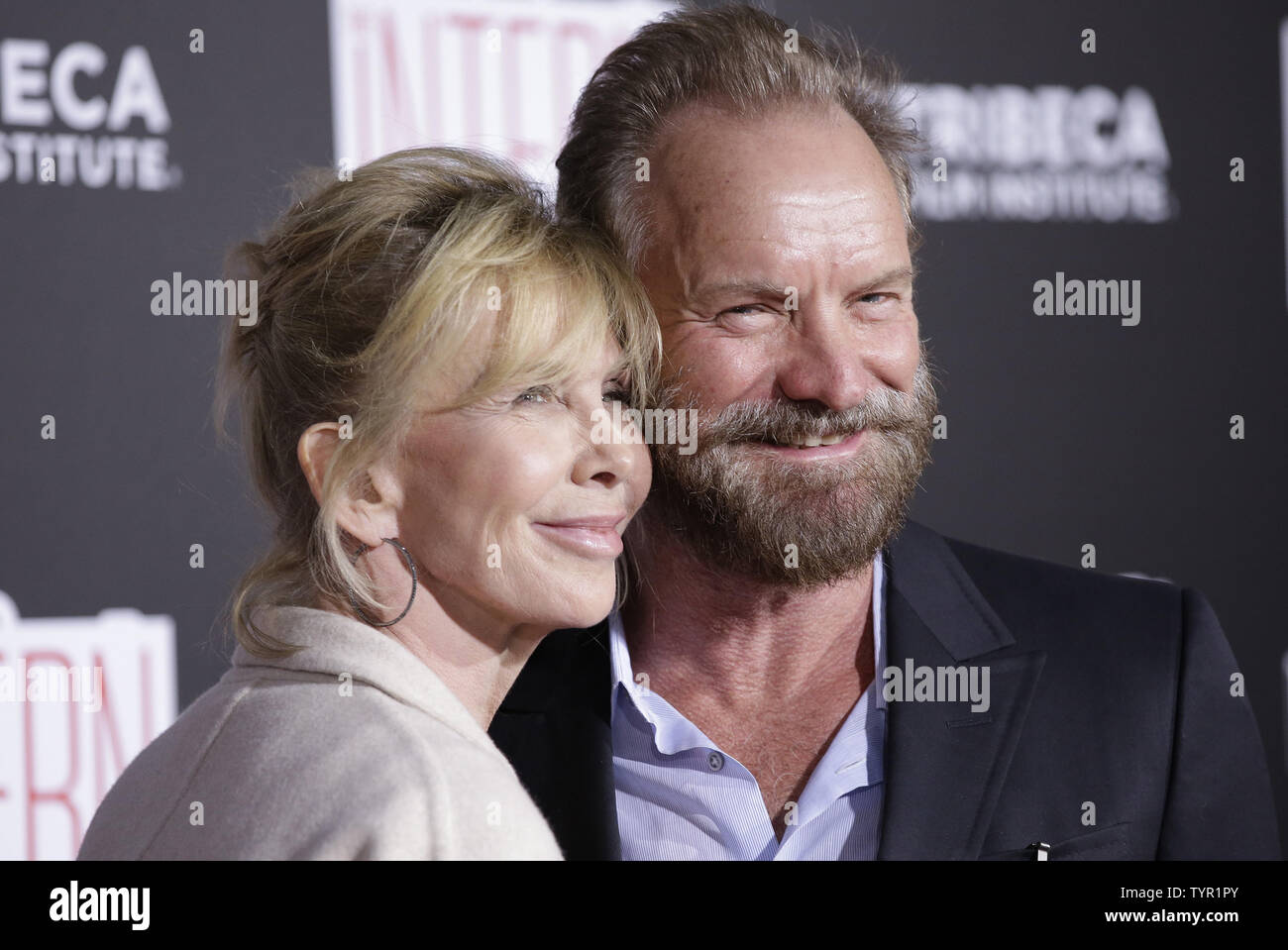 Sting and Trudie Styler arrive on the red carpet at the premiere of The ...