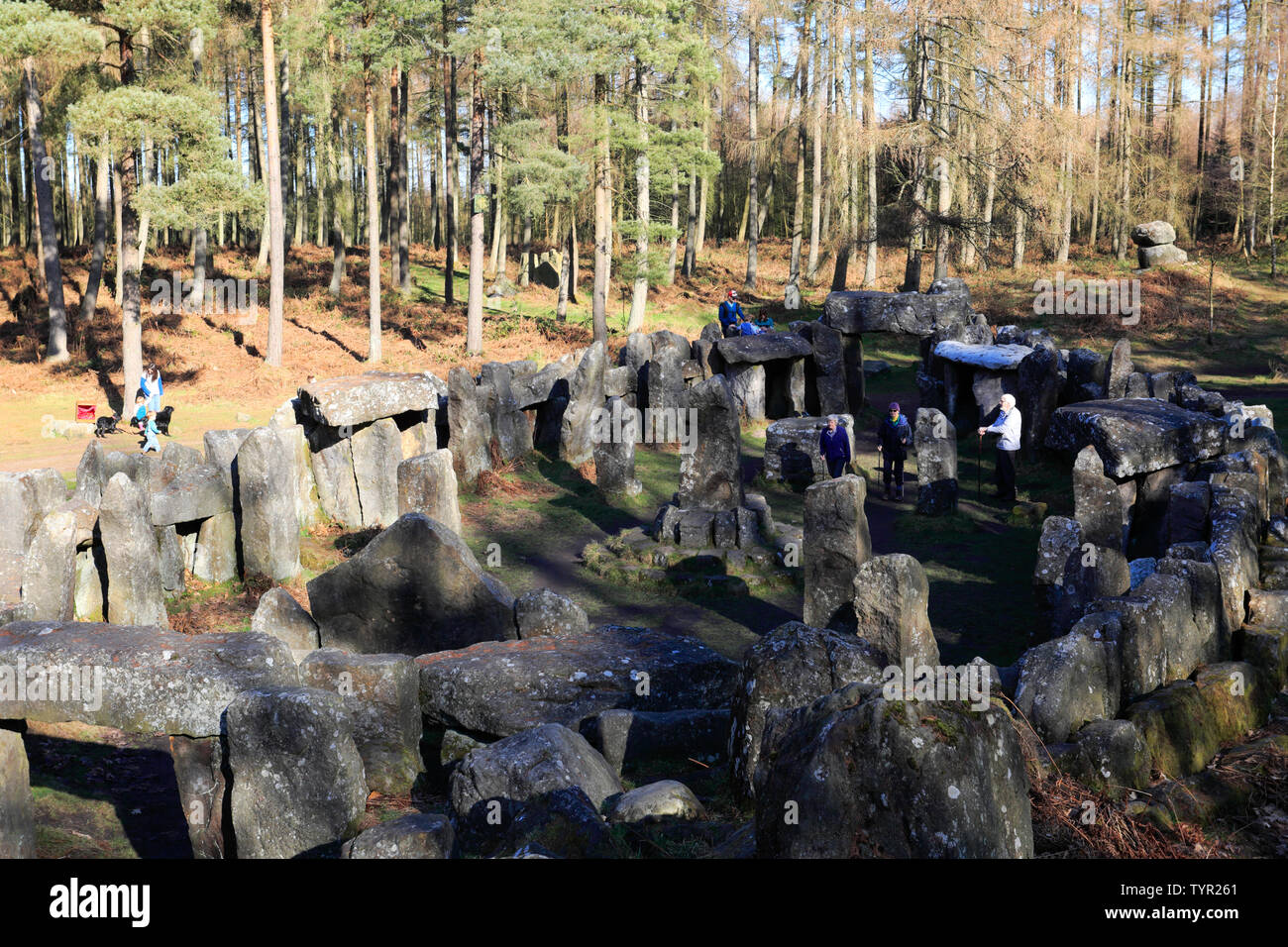 The Druids Temple folly near the village of Ilton, Masham town, North ...