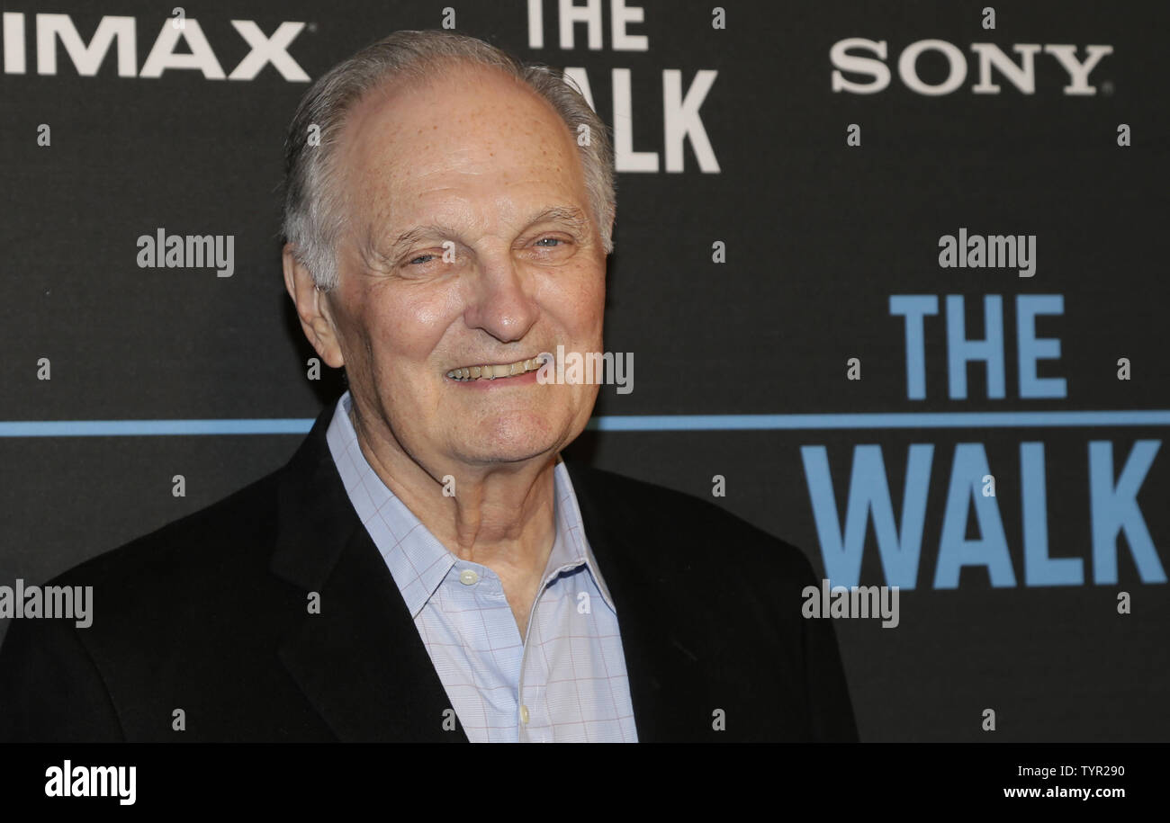 Alan Alda arrives on the red carpet at 'The Walk' IMAX Special ...