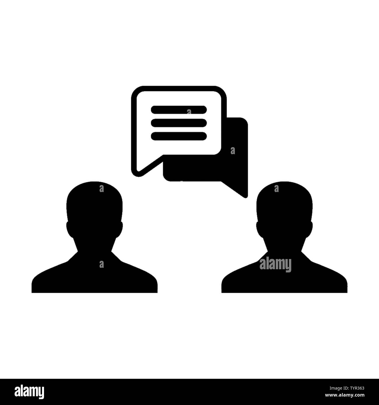 Pictogram person speech bubble Black and White Stock Photos & Images ...