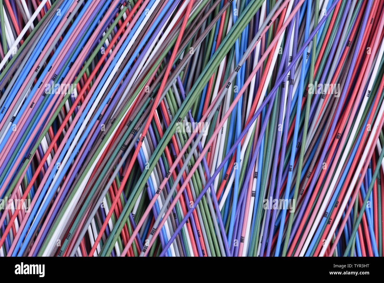 Colorful electrical installation cables as background Stock Photo - Alamy