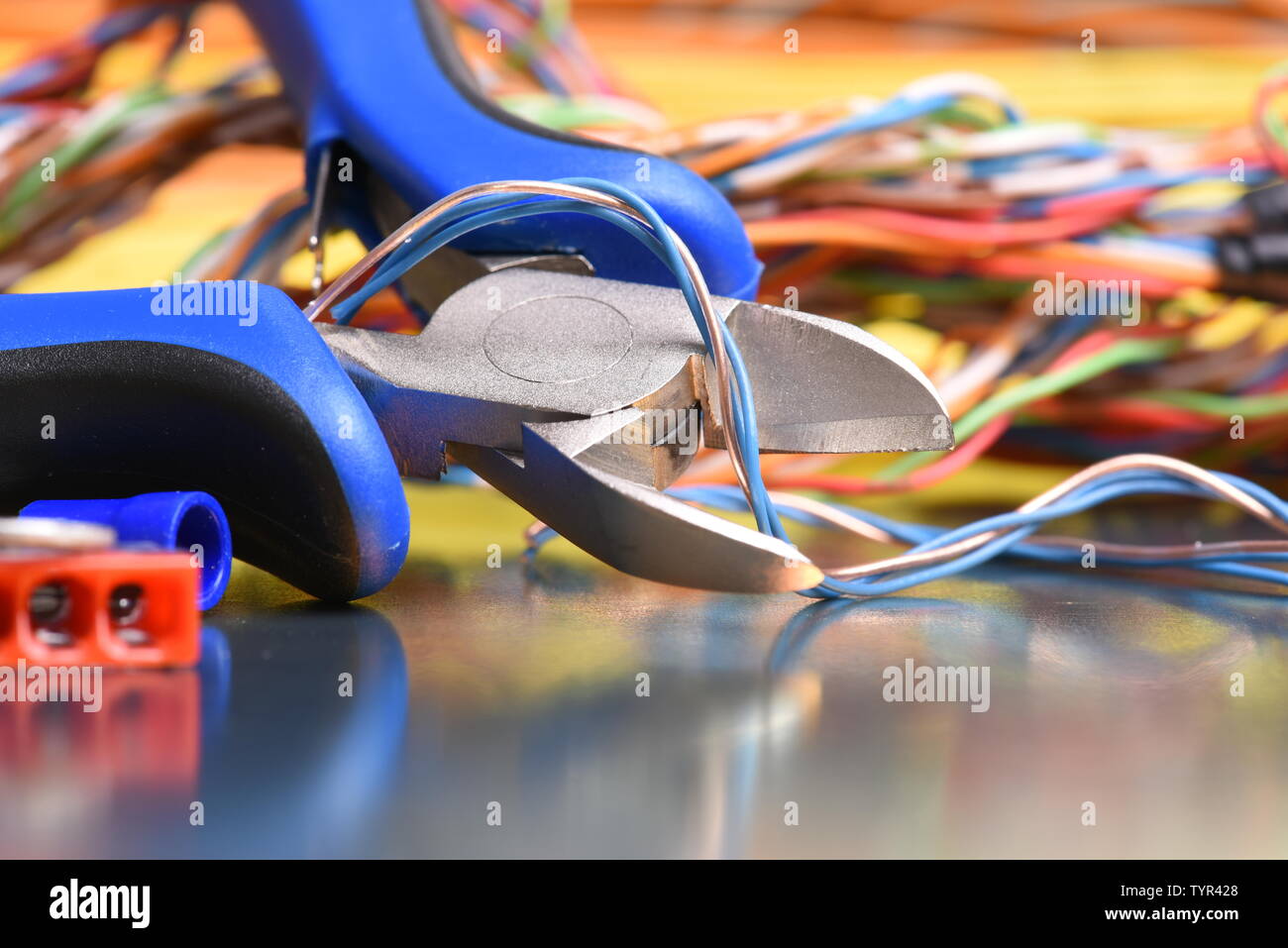 Tools used in electrical home installation Stock Photo - Alamy