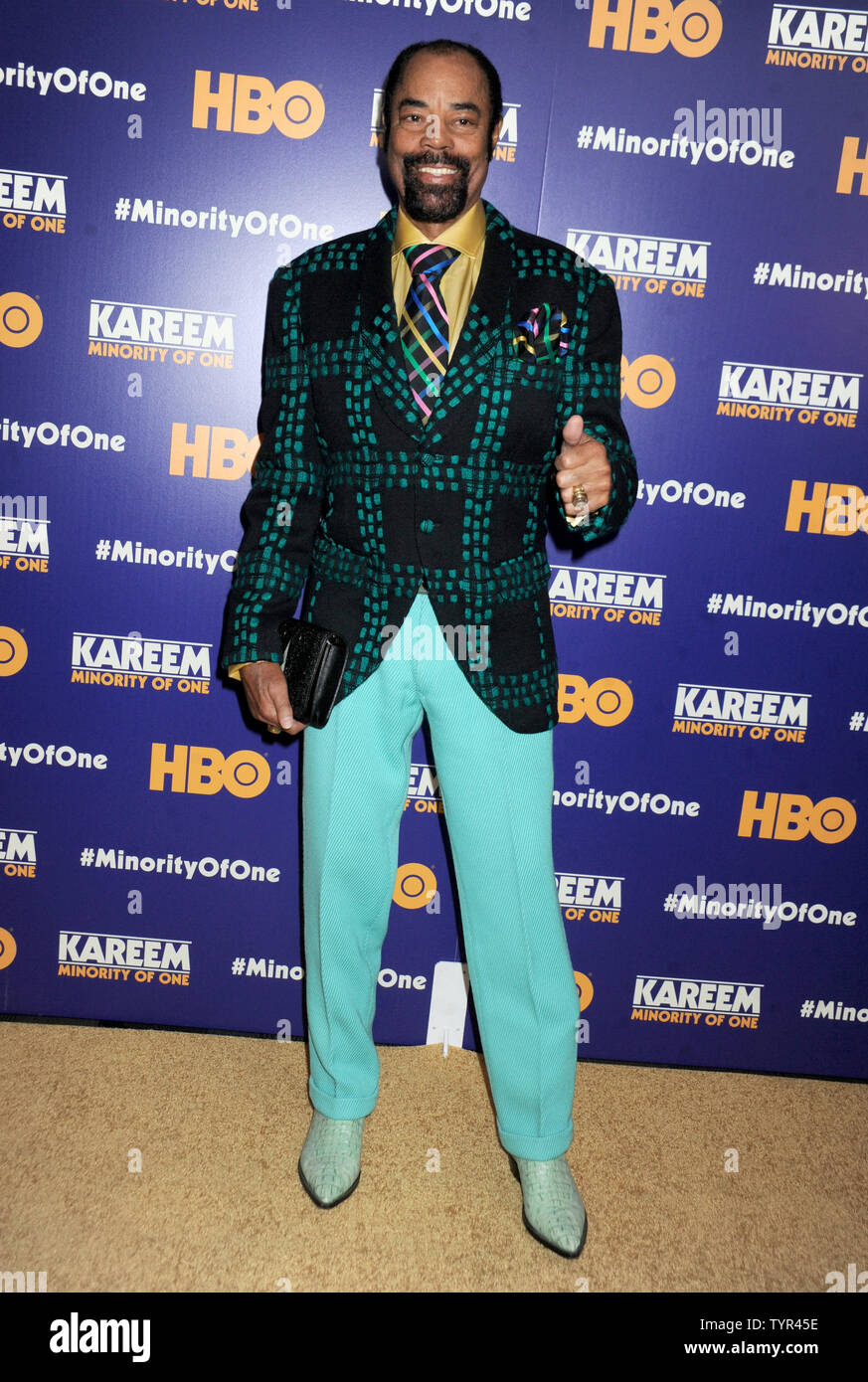 Former NBA player Walt Frazier arrives on the red carpet at the 'Kareem ...