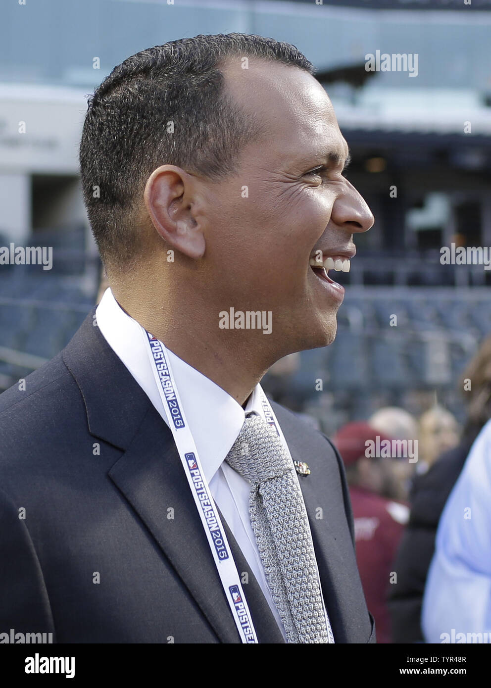 New York Yankees Alex Rodriguez stands on the field for batting ...
