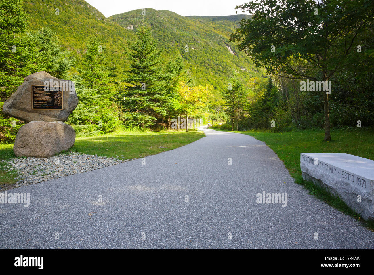 Franconia Notch State Park in the White Mountains, New Hampshire USA ...