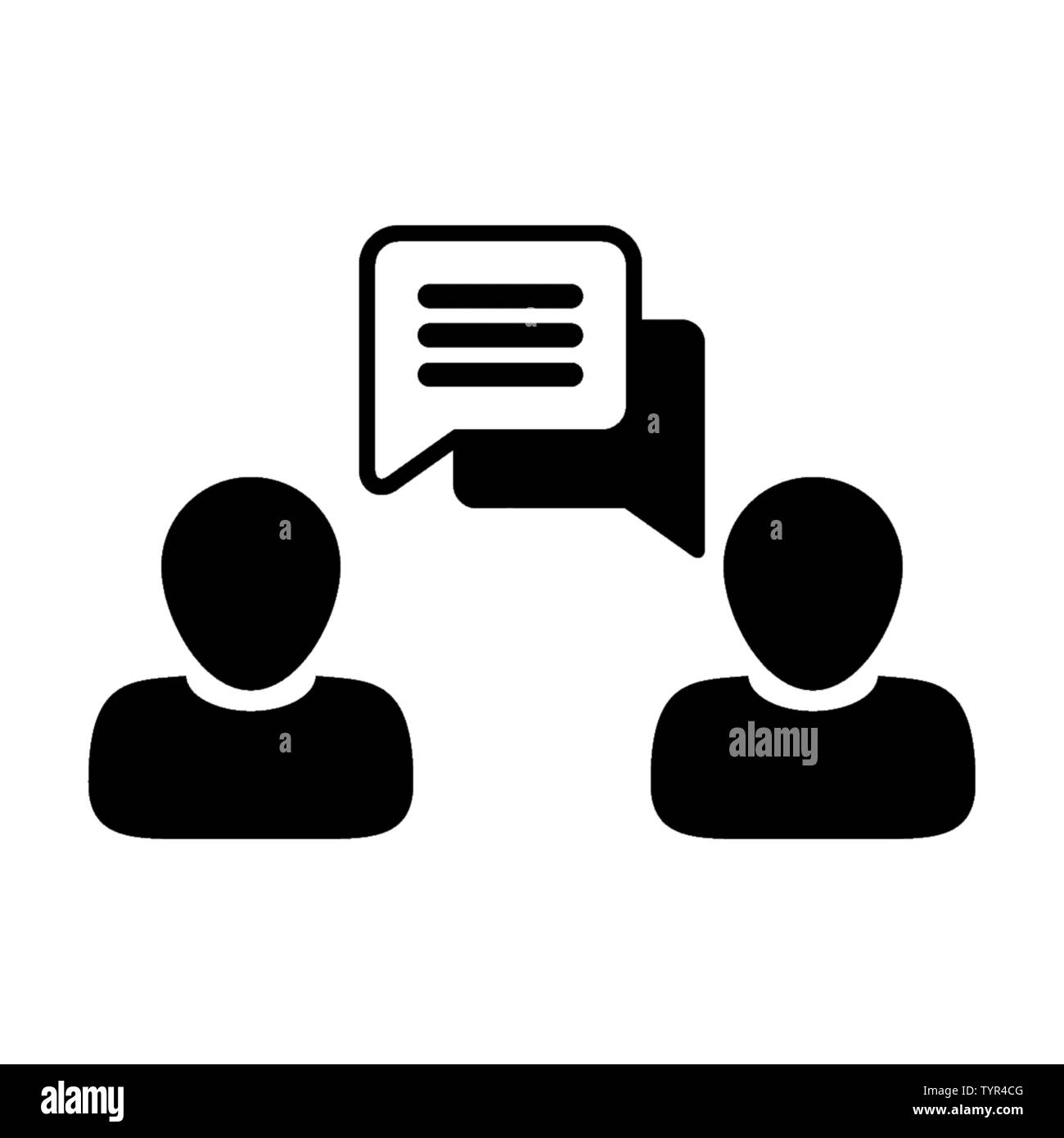 Chat bubble icon vector male person profile avatar with speech symbol ...