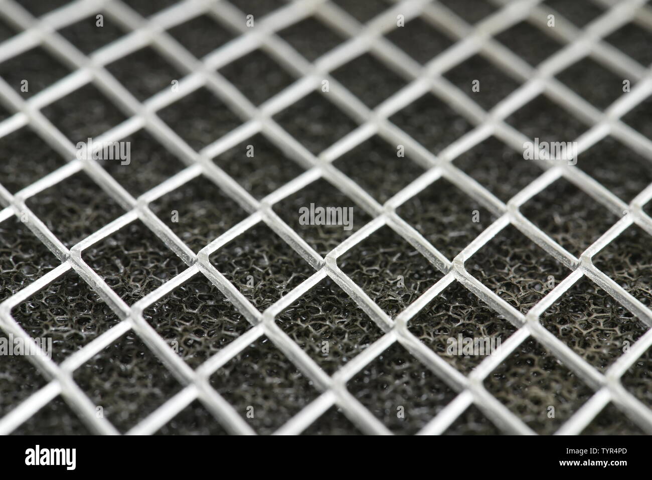 Clean air filter with grid in perspective Stock Photo - Alamy