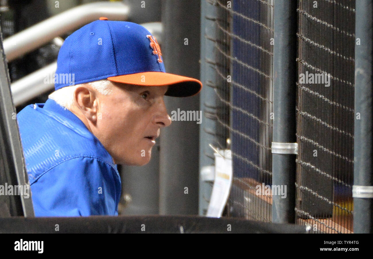 New York Mets Terry Collins watches from the dugout prior to game 4 of ...