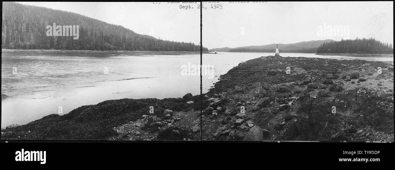 Wrangell Narrows, Alaska. Looking north from Burnt Island. 21 Sept ...
