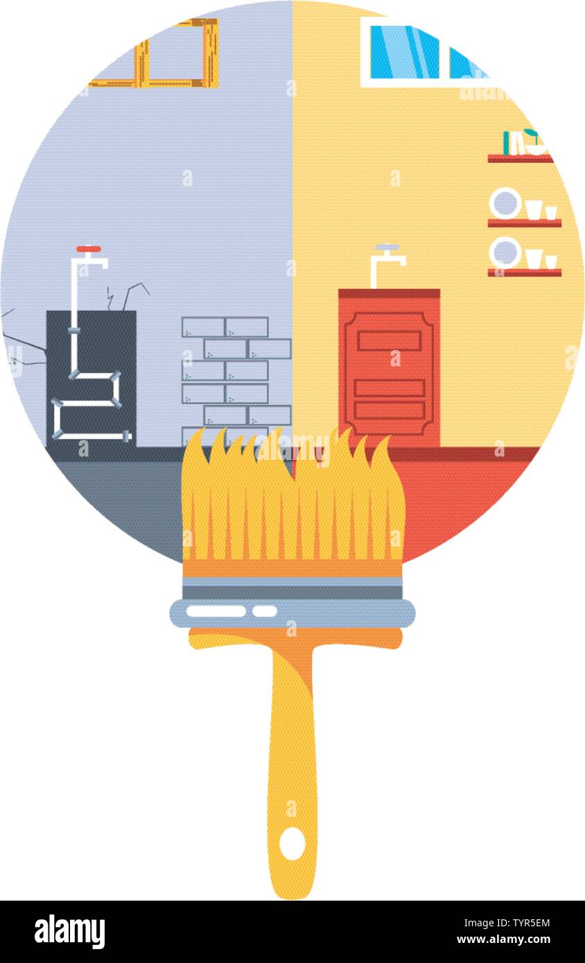 House design, under construction work repair progress reconstruction ...