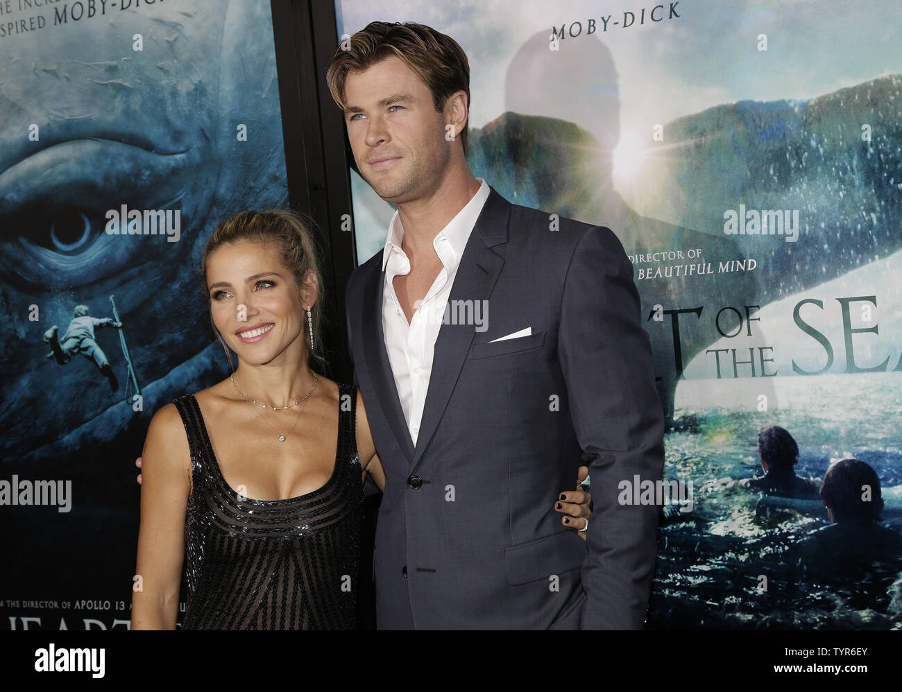 Elsa Pataky and Chris Hemsworth arrive on the red carpet at the New ...