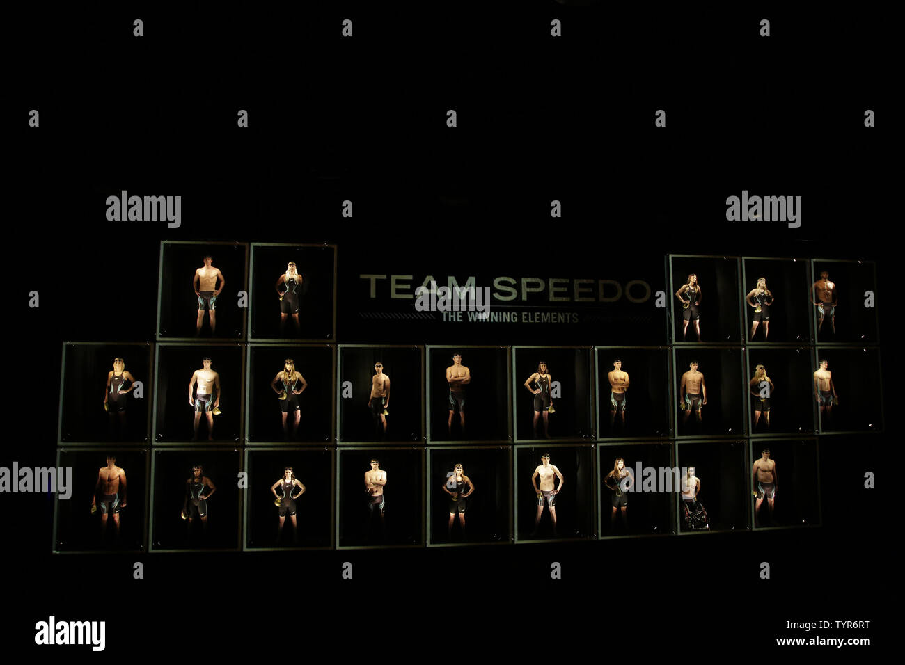 Olympic athletes model the new Speedo racing suit at the New York ...