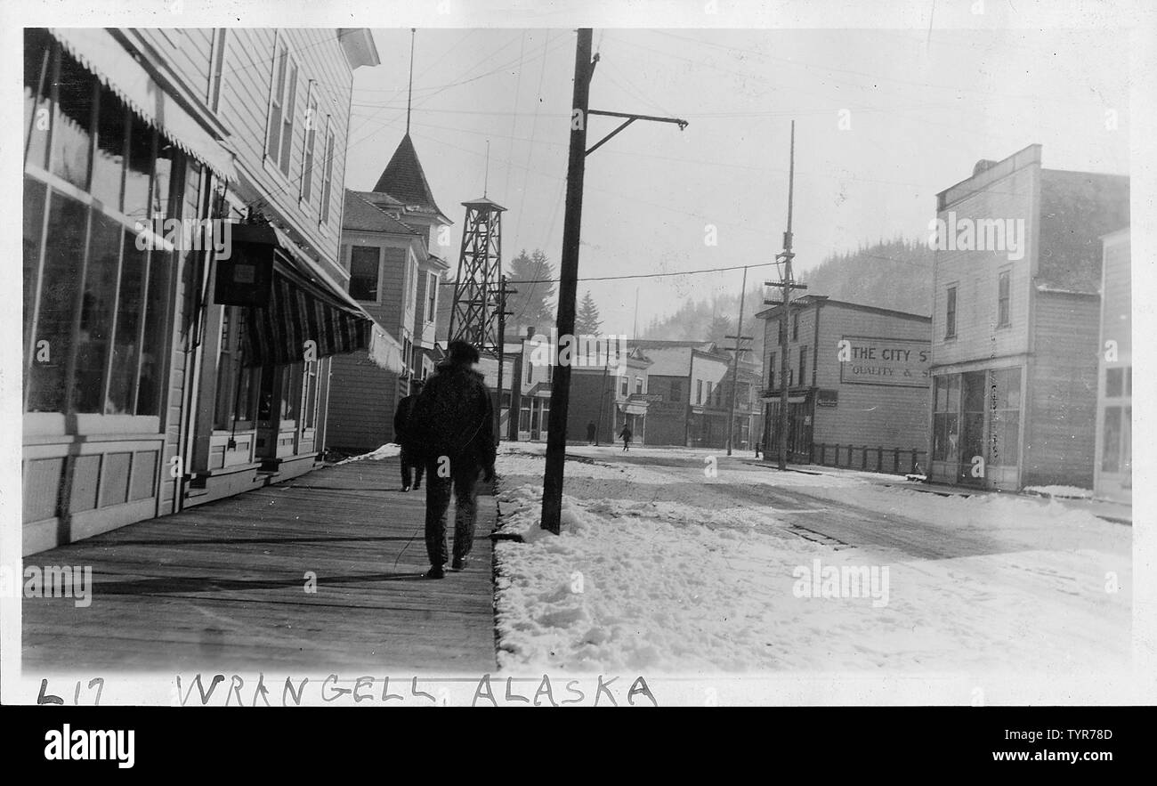 Wrangell, Alaska. View of Main Street. 1924 Stock Photo - Alamy Wrangell, Alaska. View of Main Street. 1924 Stock Photo - Alamy