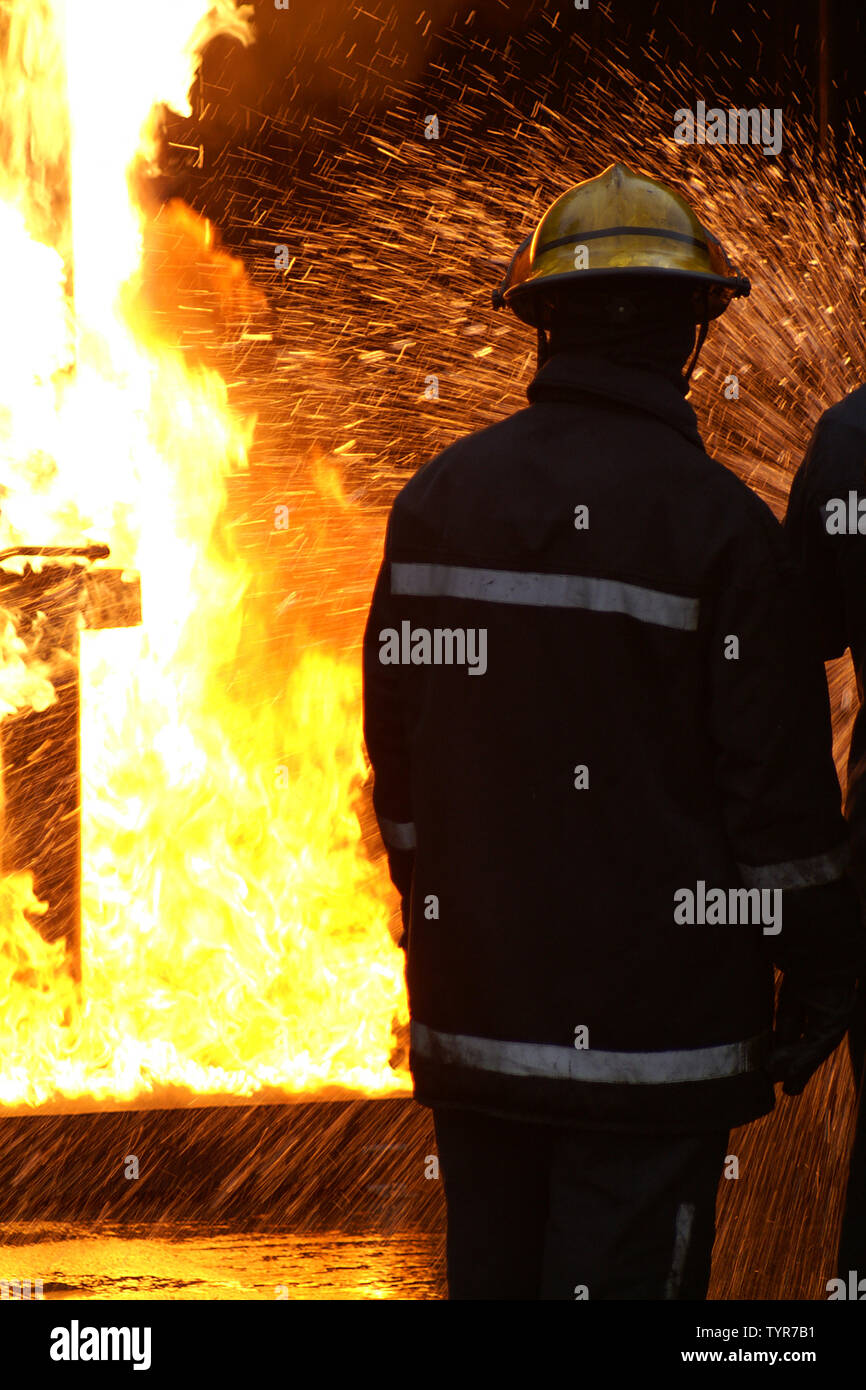 industrial factory fire Stock Photo - Alamy