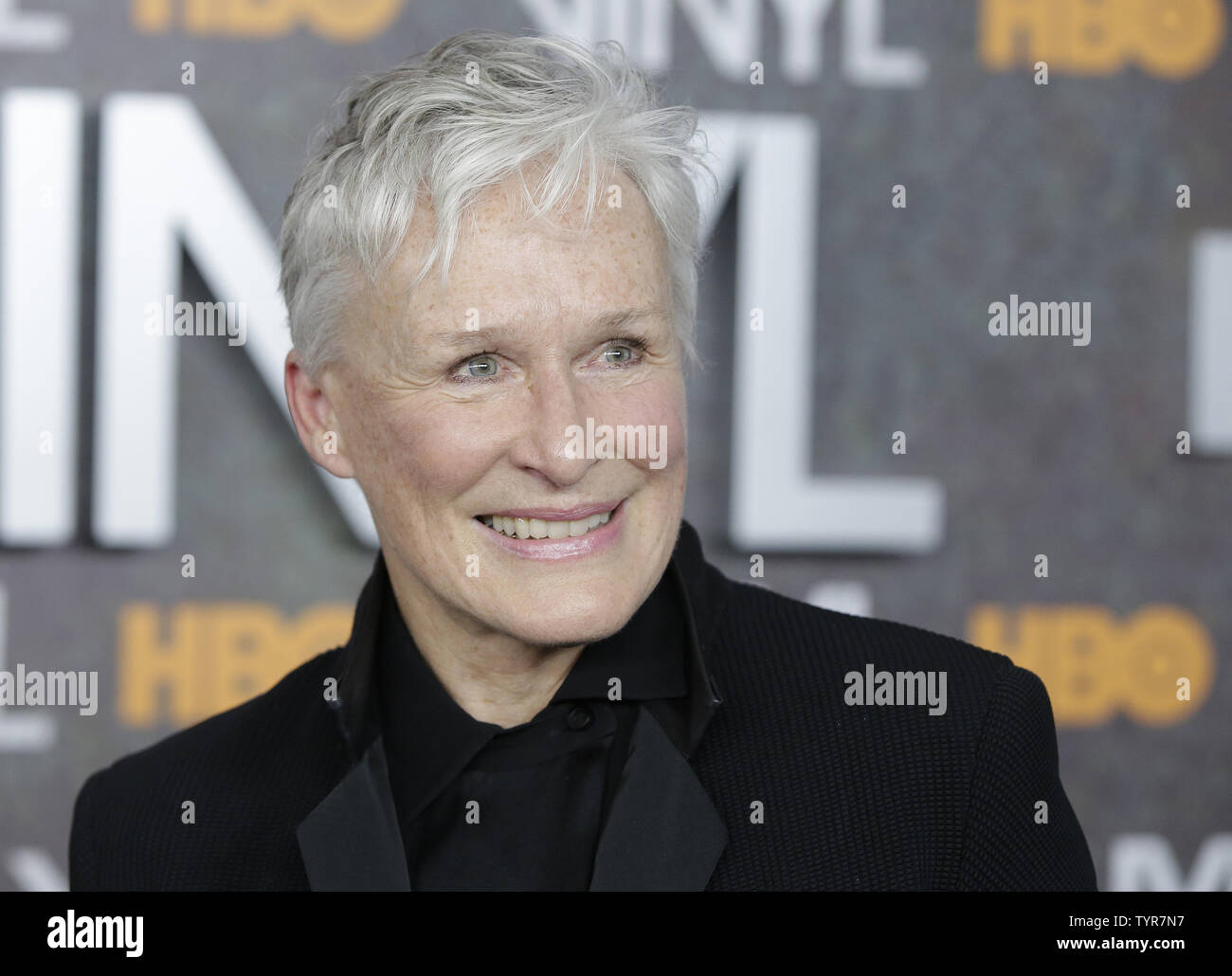 Glenn Close arrives on the red carpet at the New York premiere of ...
