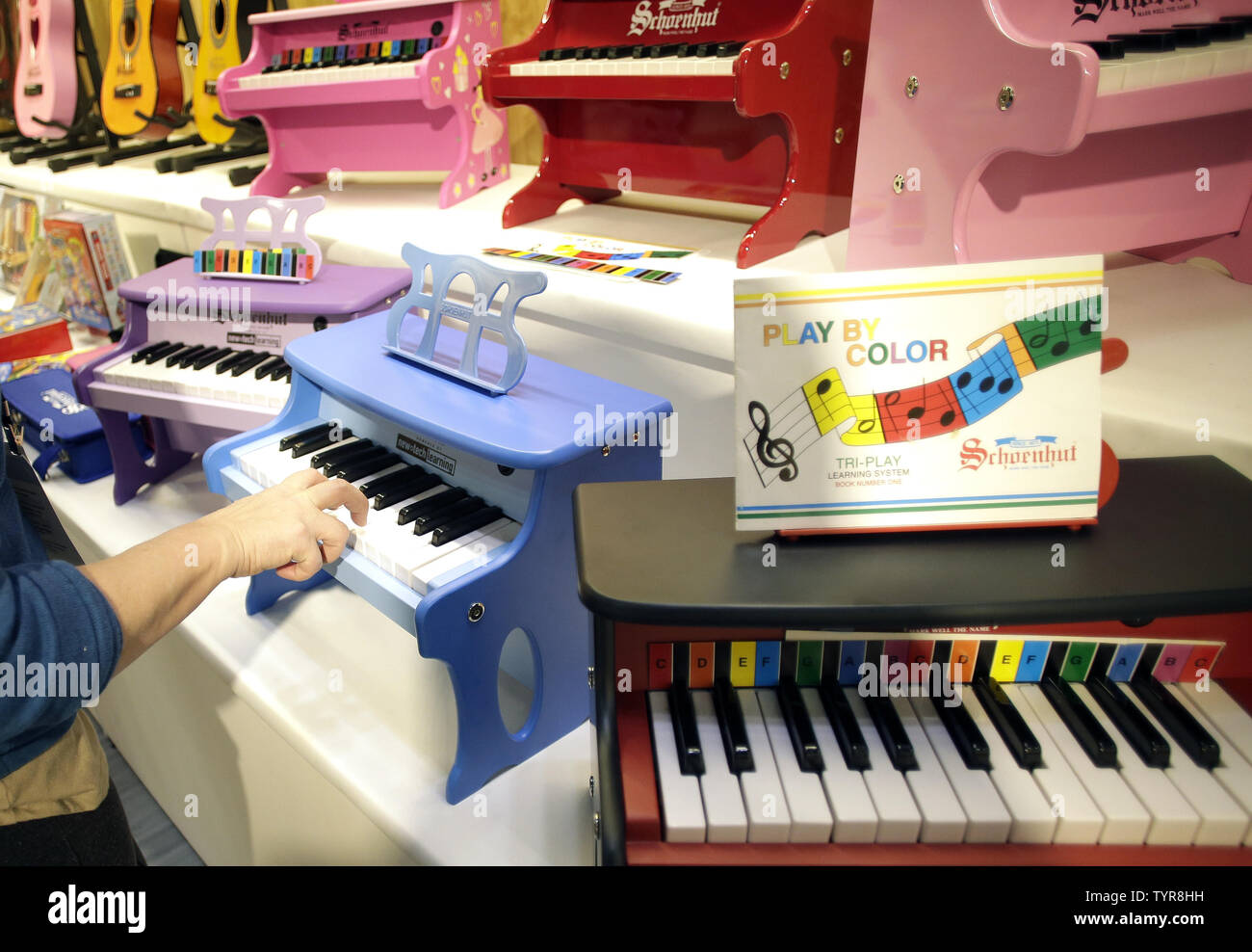 Schoenhut toy pianos are on display at the 113th North American ...