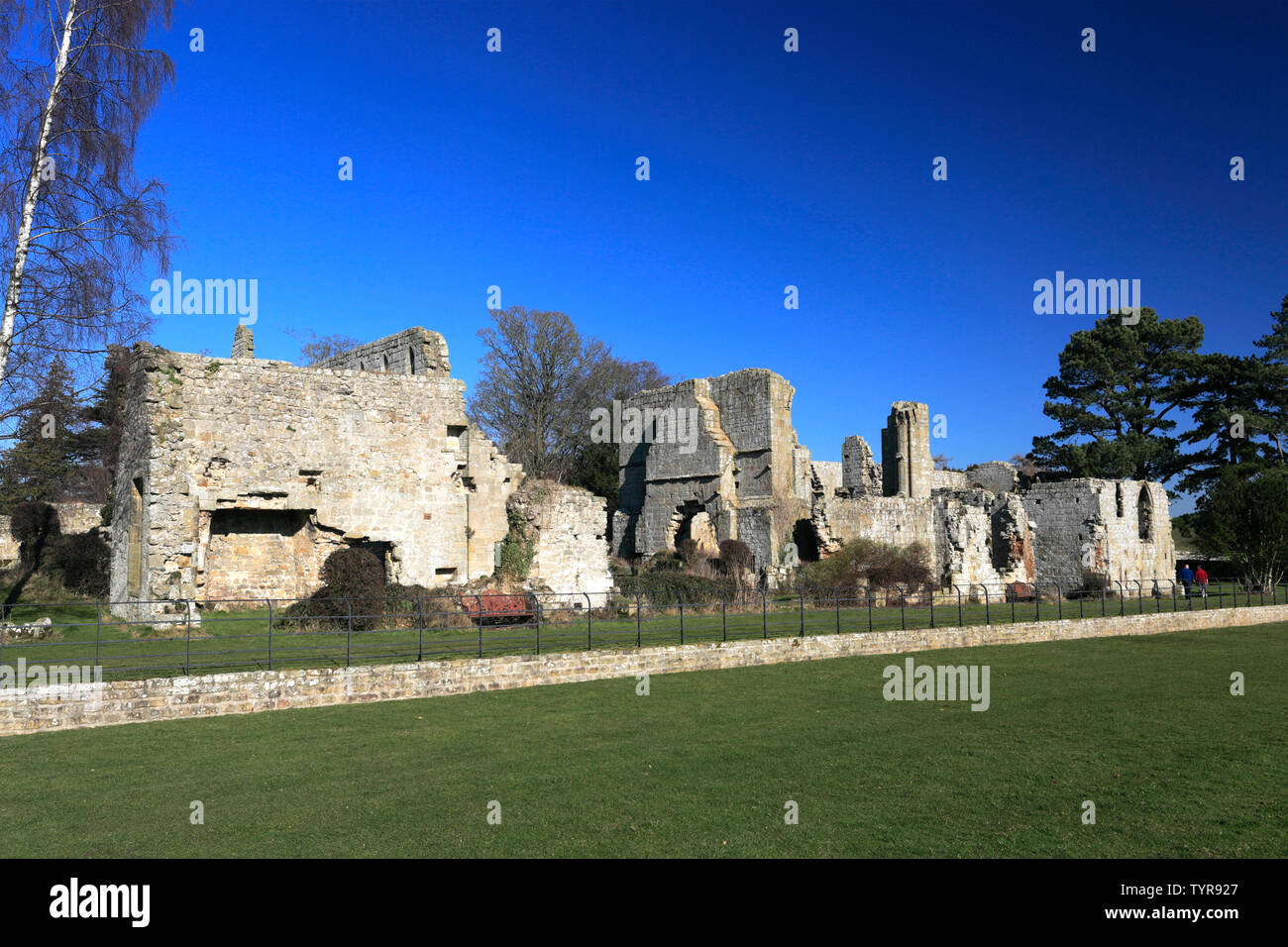 The ruins of Jervaulx Abbey, East Witton village, North Yorkshire ...