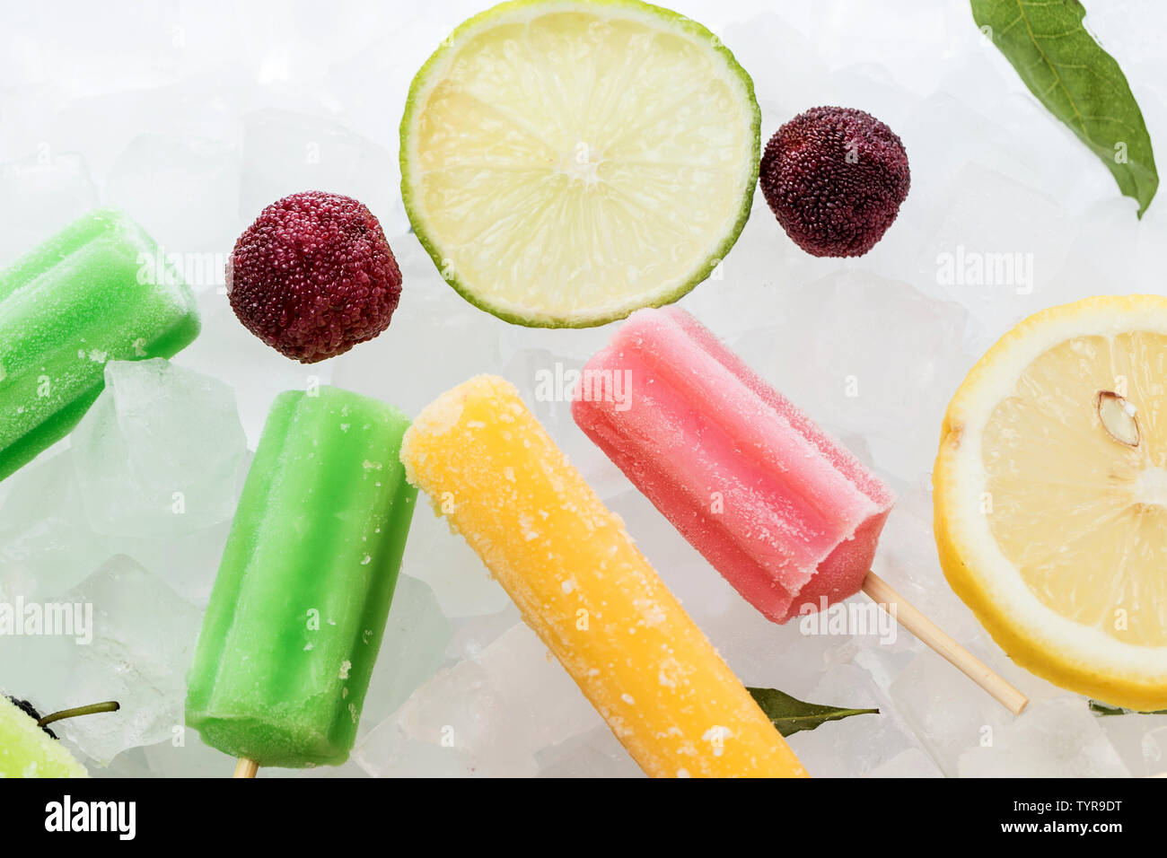 Ice cream in ice cubes Stock Photo - Alamy