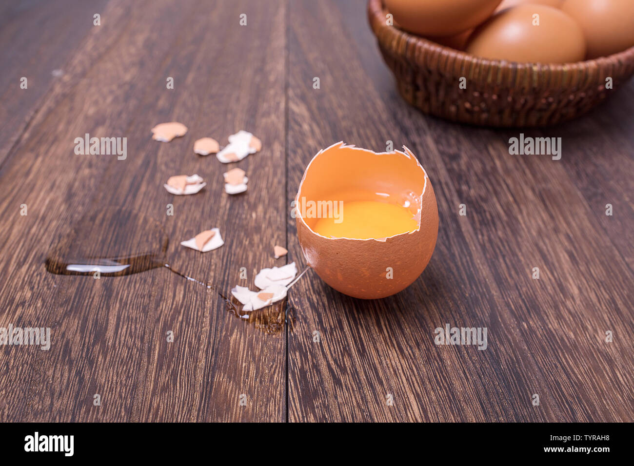 The eggs are on the table Stock Photo - Alamy