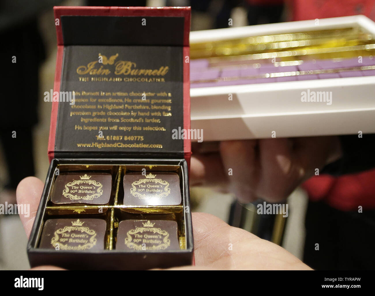 The Highland Chocolatier Iain Burnett holds one of 90 boxes of The ...