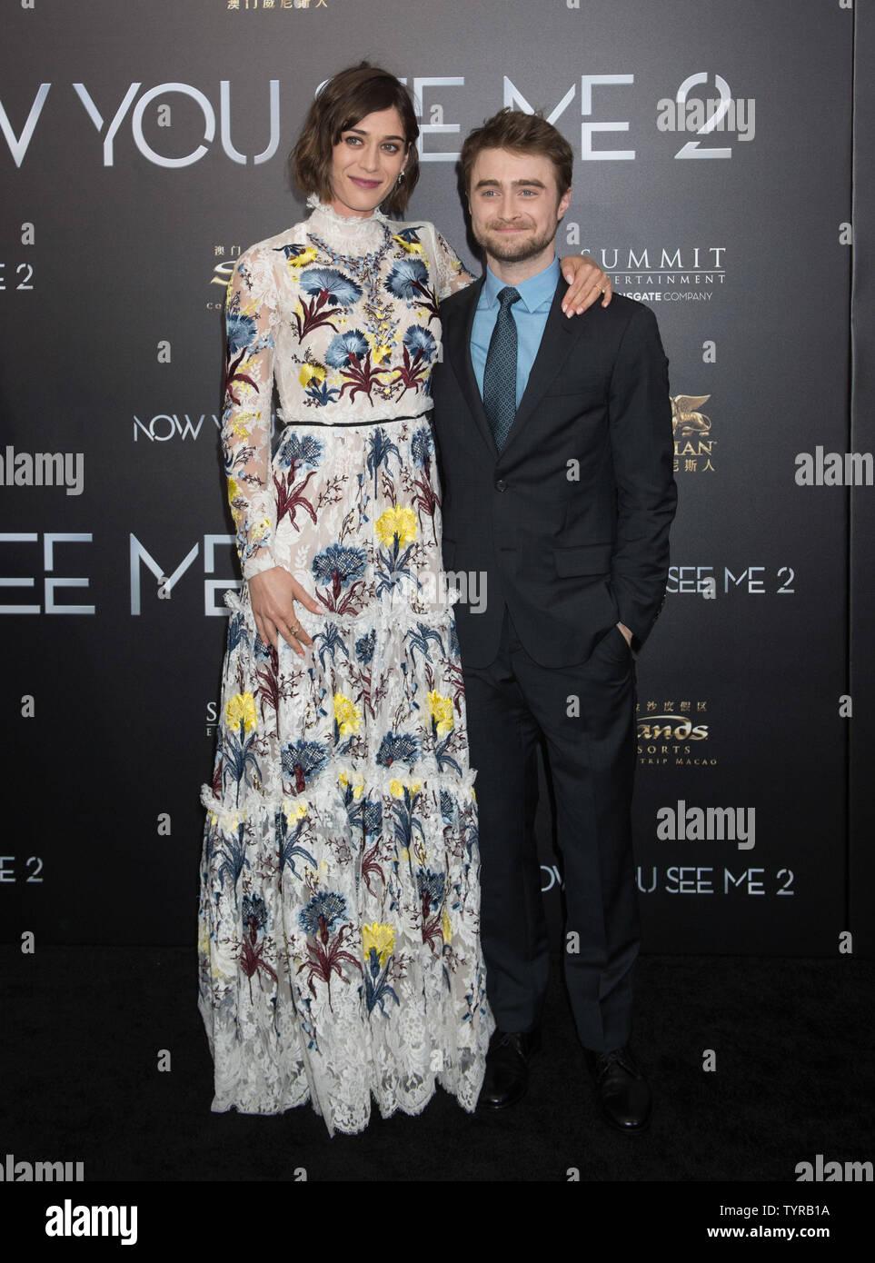 Lizzy Caplan and Daniel Radcliffe arrive at the "Now You See Me 2 ...