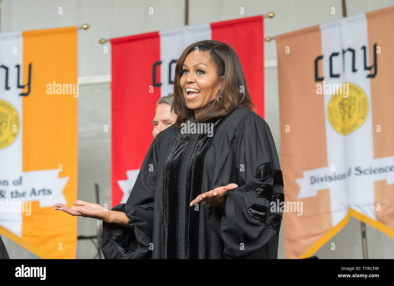 First Lady Michelle Obama is introduced before delivering her final ...