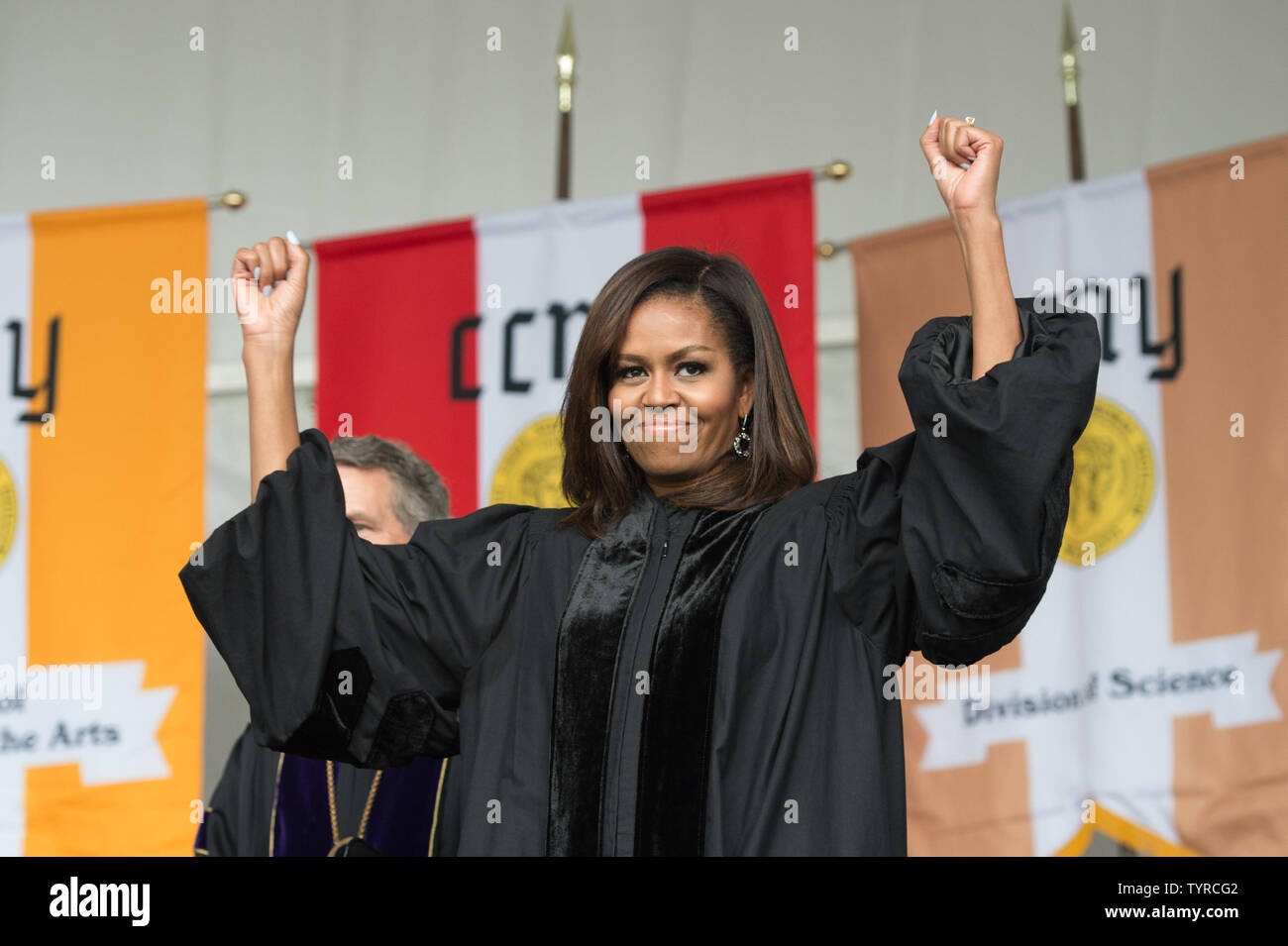 First Lady Michelle Obama is introduced before delivering her final ...