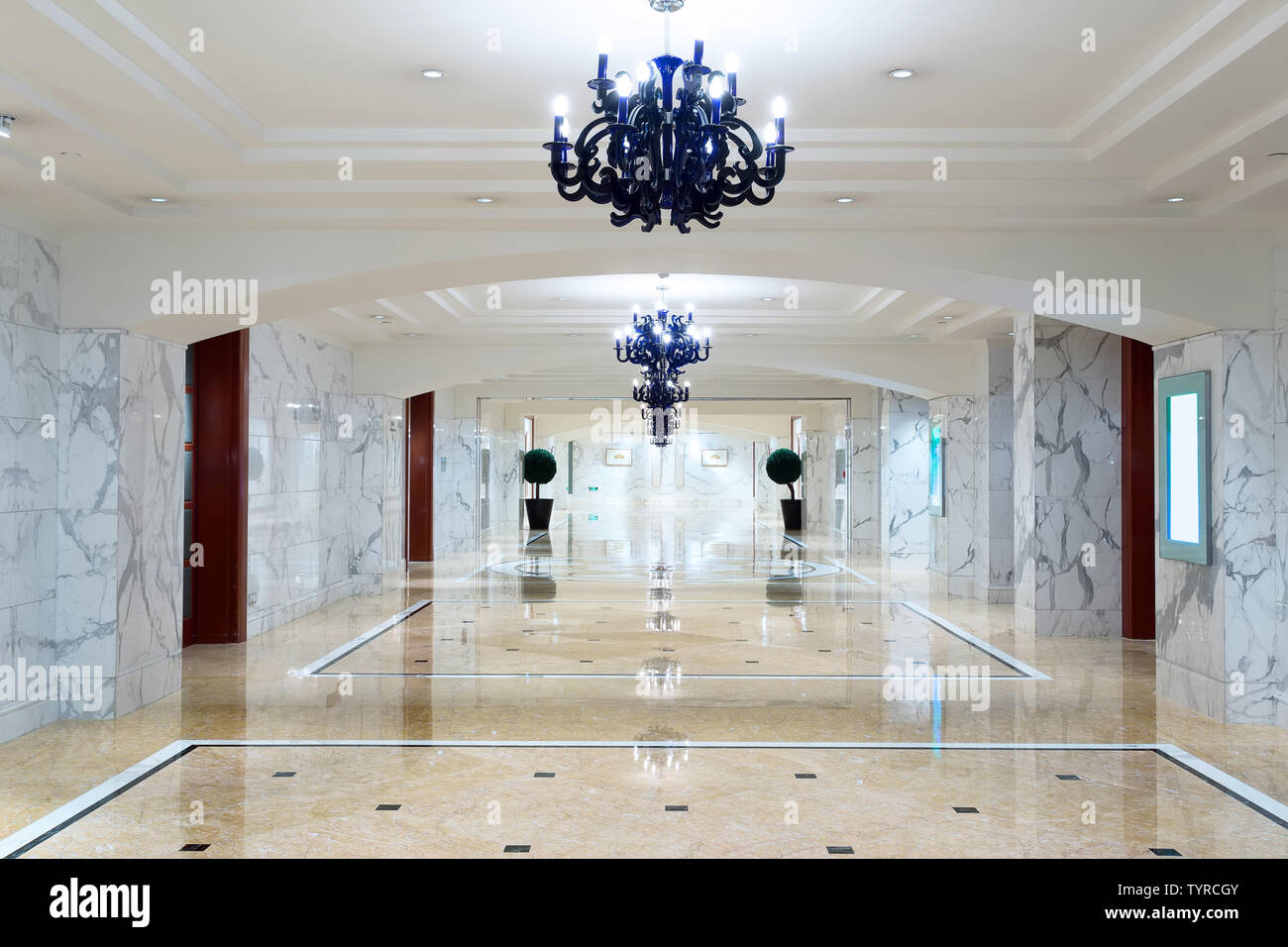 luxury hotel corridor interior with elegant decorations Stock Photo - Alamy