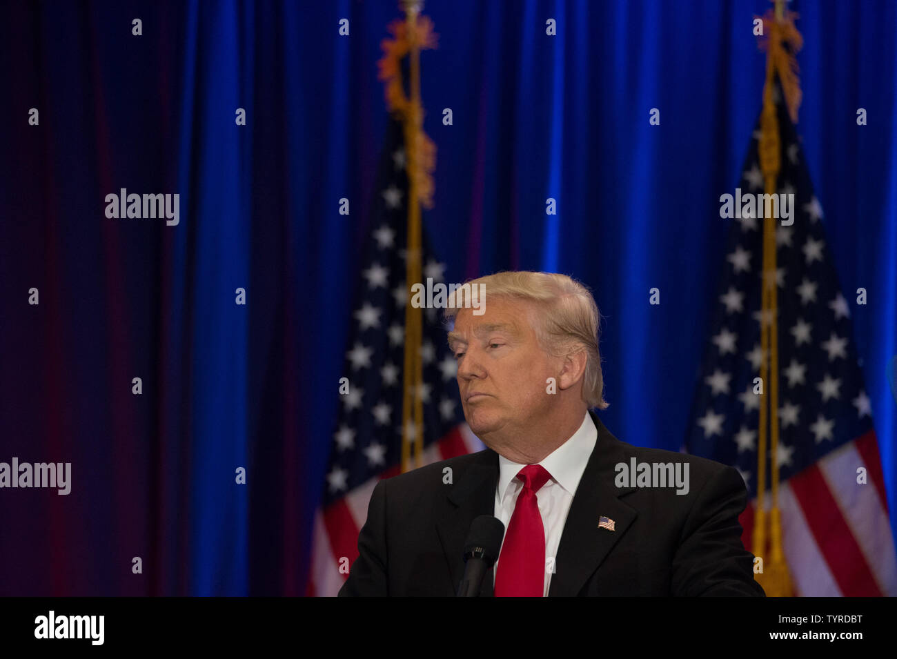 Republican candidate for President Donald Trump speaks at Trump Soho ...