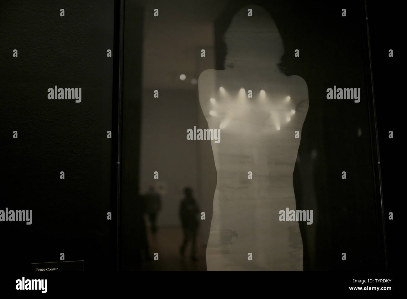 A set of large scale photograms titled Angels is on display at press ...