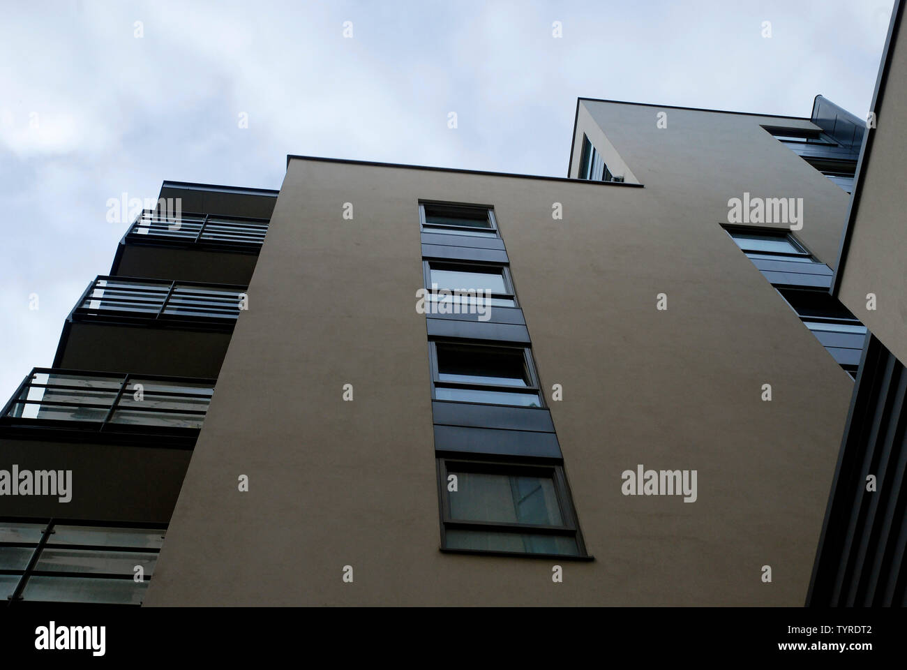 Modern building with balconies Stock Photo - Alamy