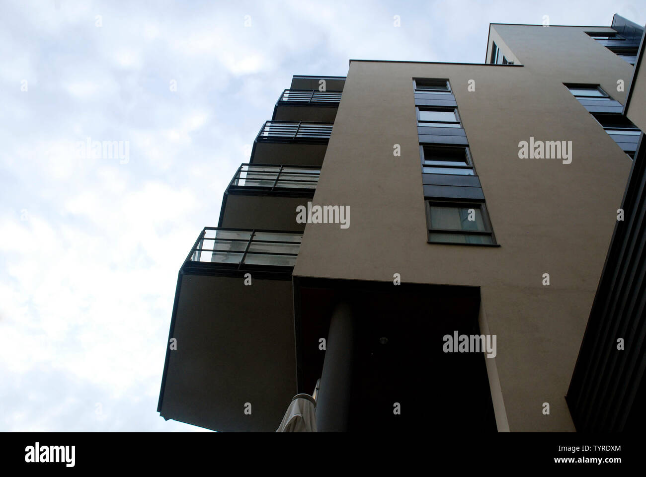 Modern building with balconies Stock Photo - Alamy