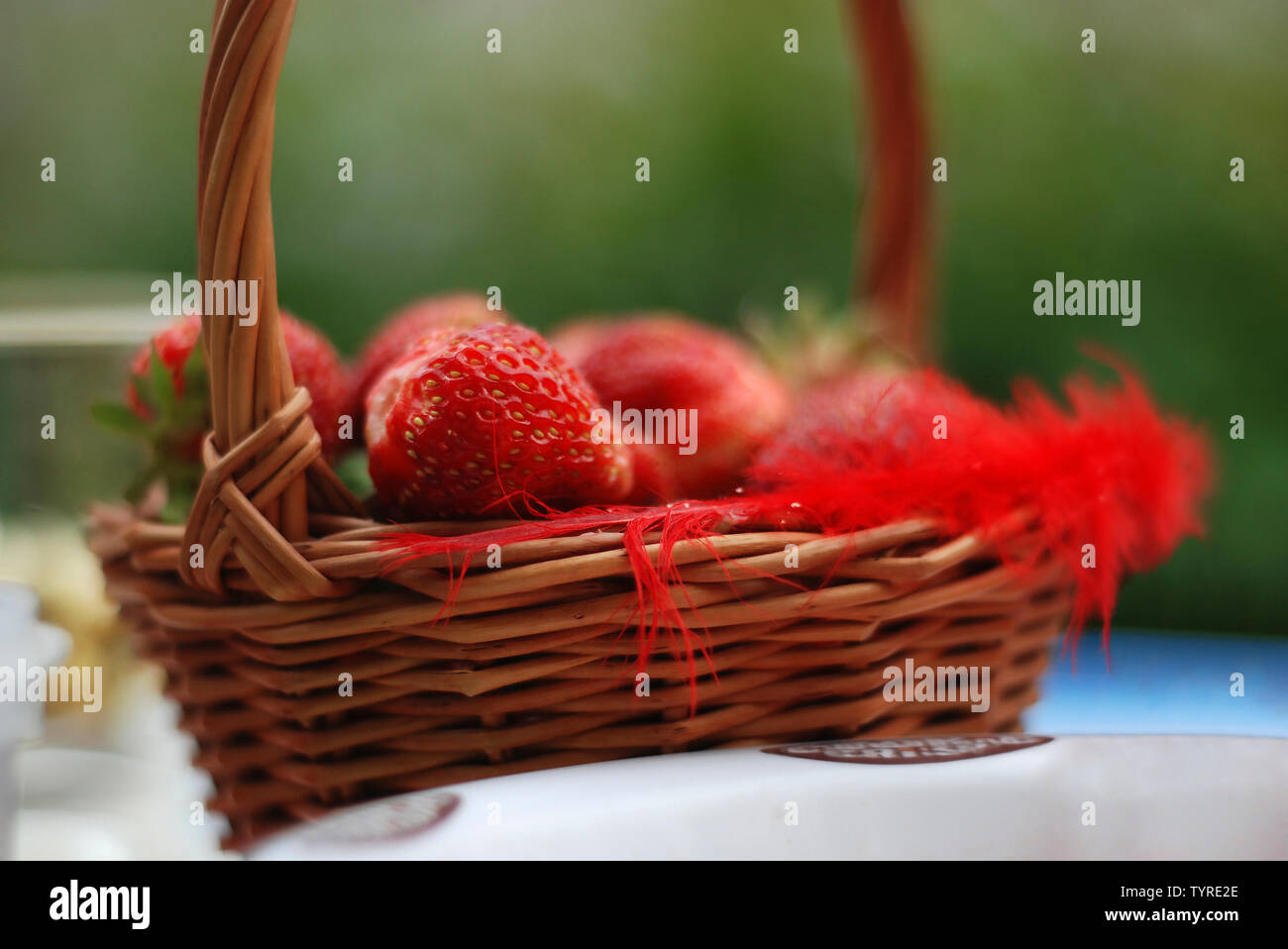 Strawberries in the basket Stock Photo - Alamy