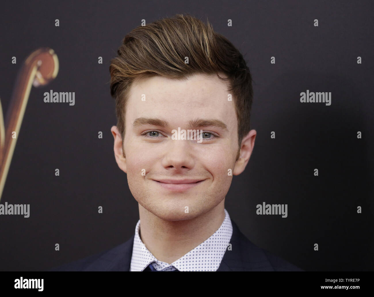Chris Colfer arrives on the red carpet at the 'Absolutely Fabulous: The ...