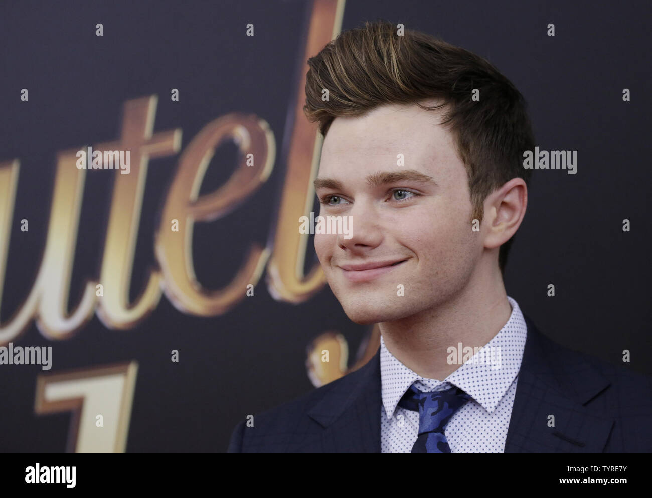 Chris Colfer arrives on the red carpet at the 'Absolutely Fabulous: The ...