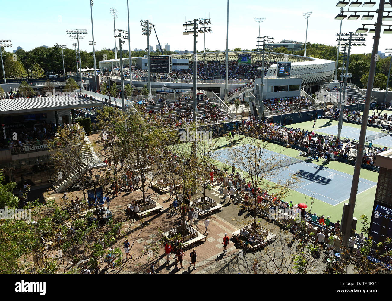 Crowds fill the newly built Grandstand Stadium on opening day of the US ...