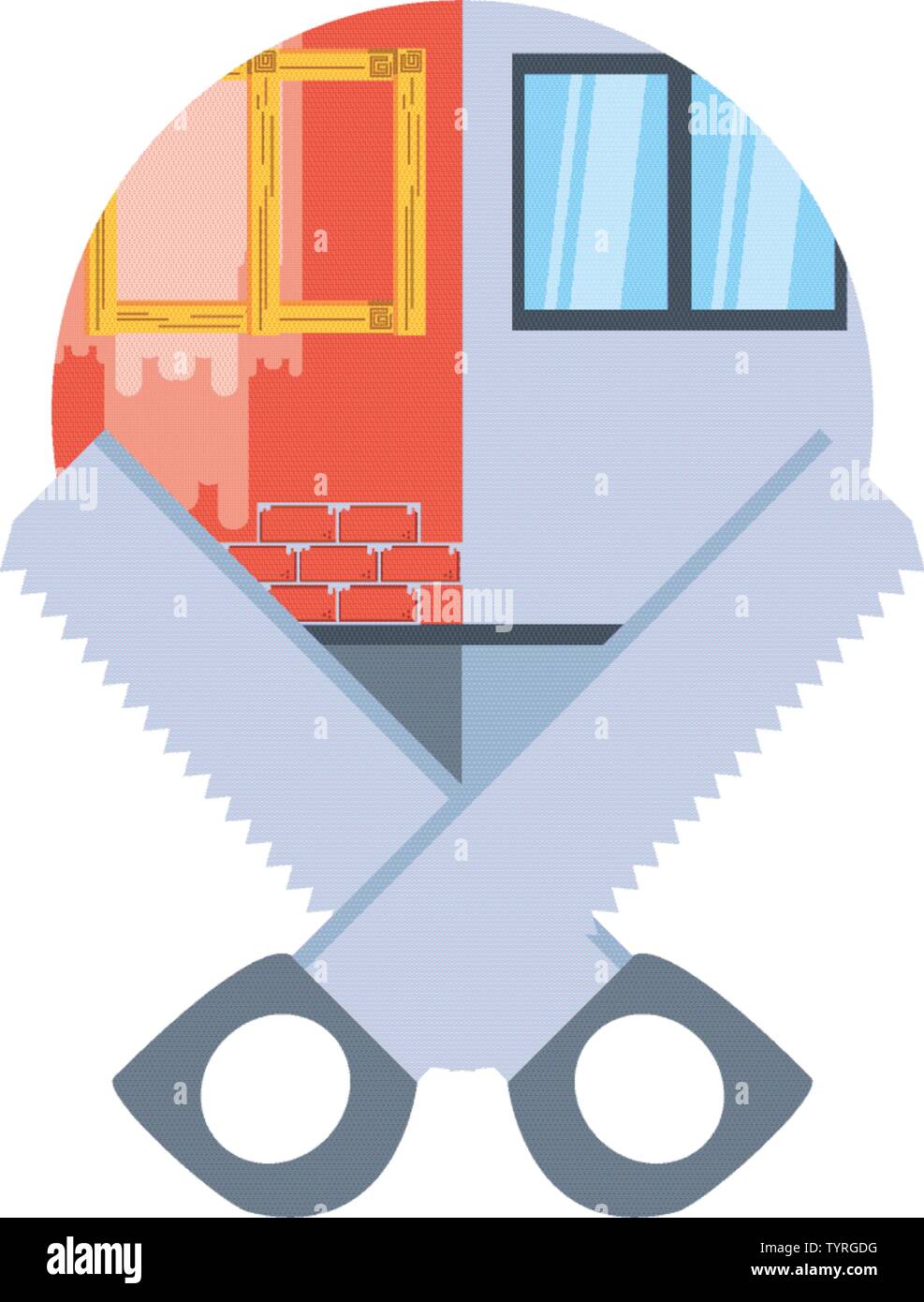 House design, under construction work repair progress reconstruction ...