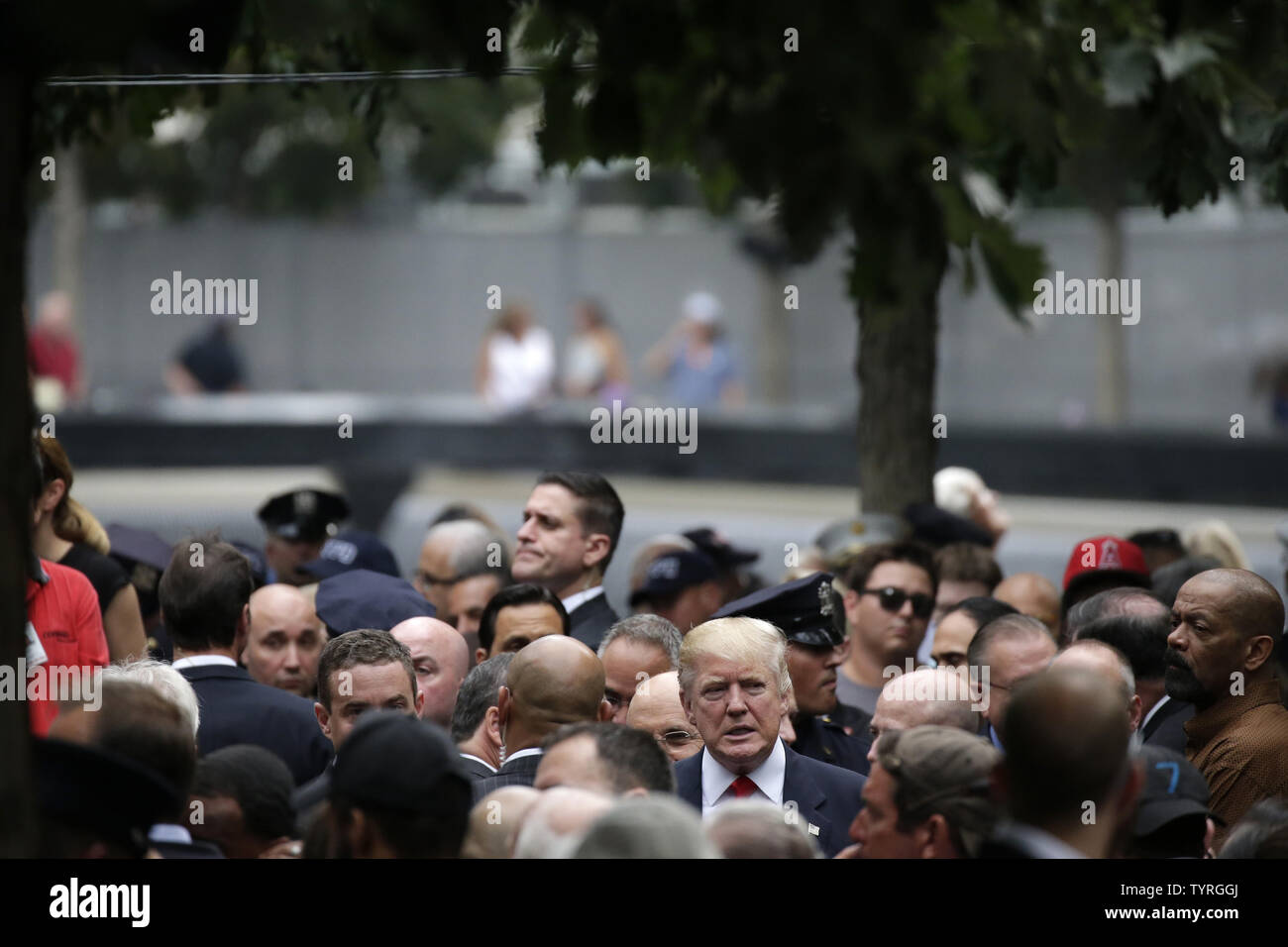 Republican Candidate for President Donald Trump stands near the ...