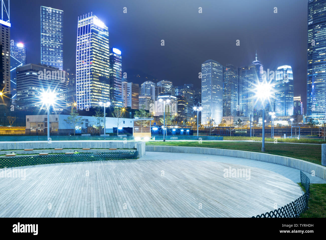 square with night modern building background Stock Photo - Alamy