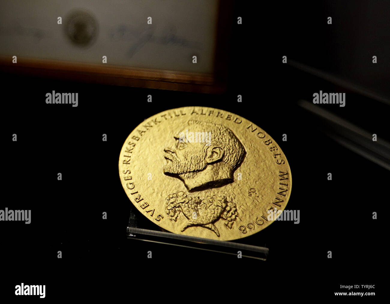 John Nash's 1994 'Nobel Prize' is on display before an auction takes ...