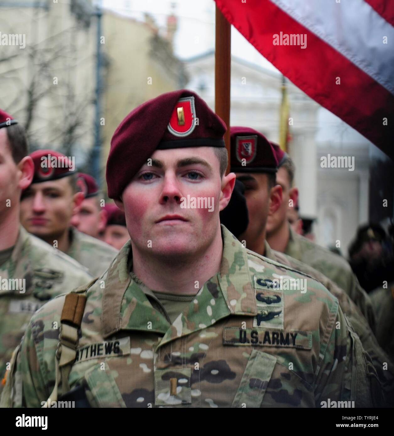 VILNIUS, Lithuania –2nd Lt. Leo Matthews, Able Company, 2nd Battalion, 503rd Infantry Regiment ...