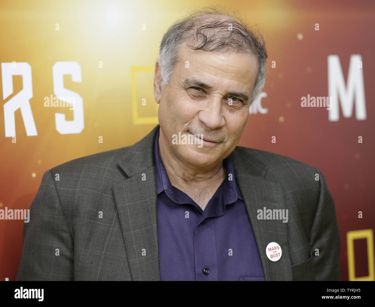 Robert Zubrin arrives on the red carpet at the National Geographic ...