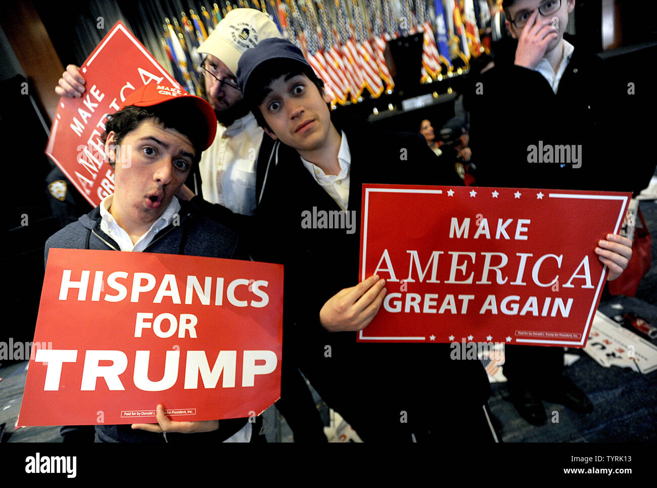 Two supports of President-elect of the United States Donald Trump show ...