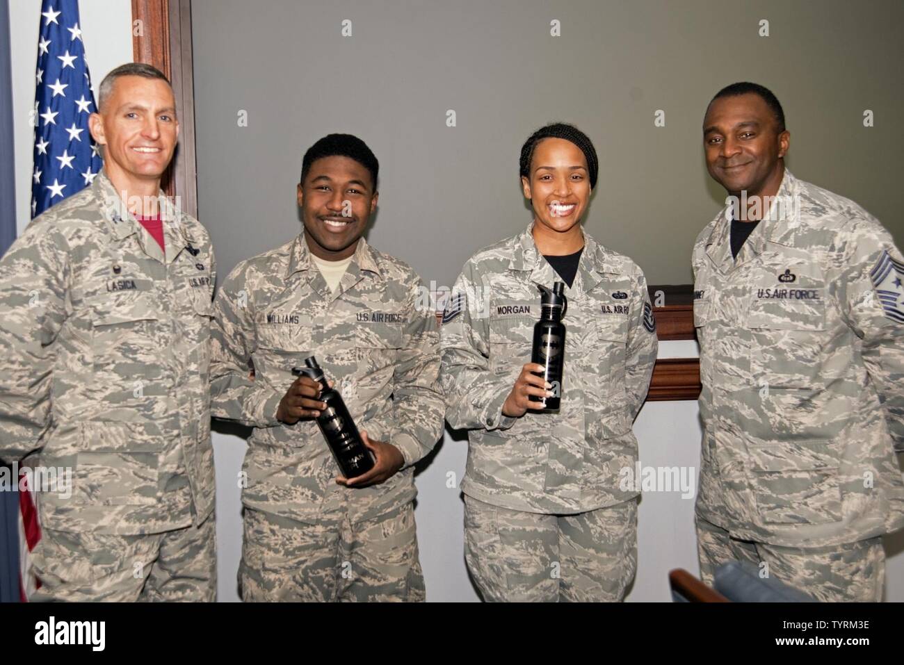 (From left) U.S. Air Force Col. Daniel Lasica, 20th Fighter Wing ...