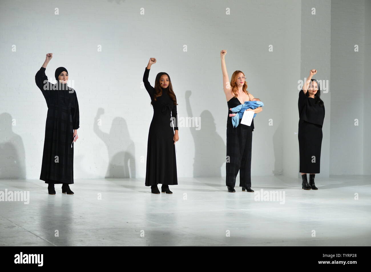 Women make a political statement on the runway at the Mara Hoffman ...