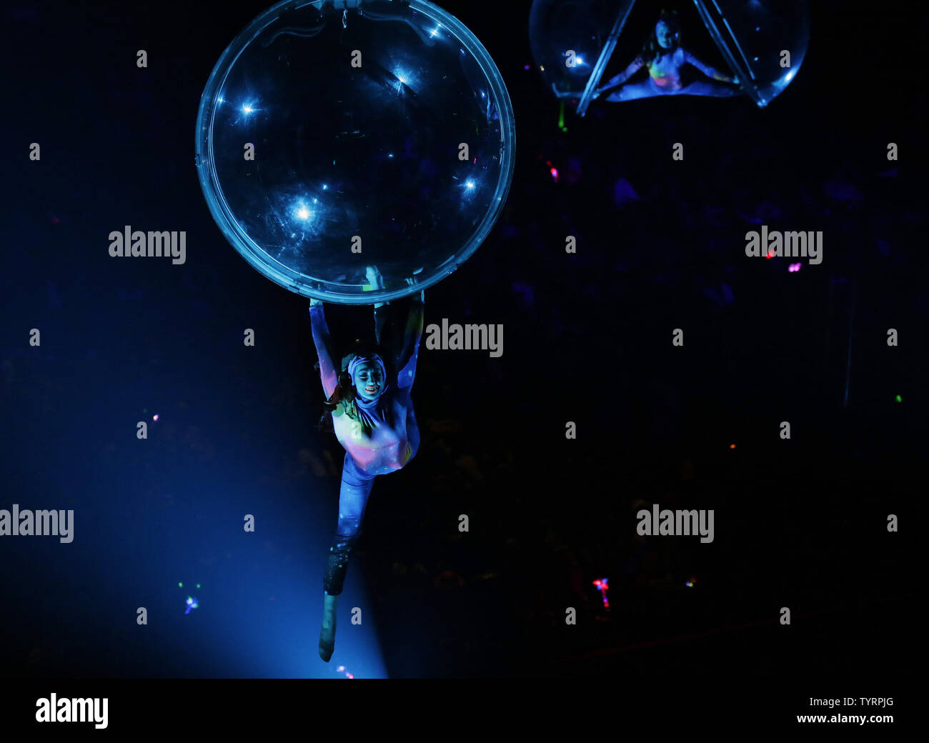 Acrobats perform at the Ringling Bros. and Barnum & Bailey Circus show ...