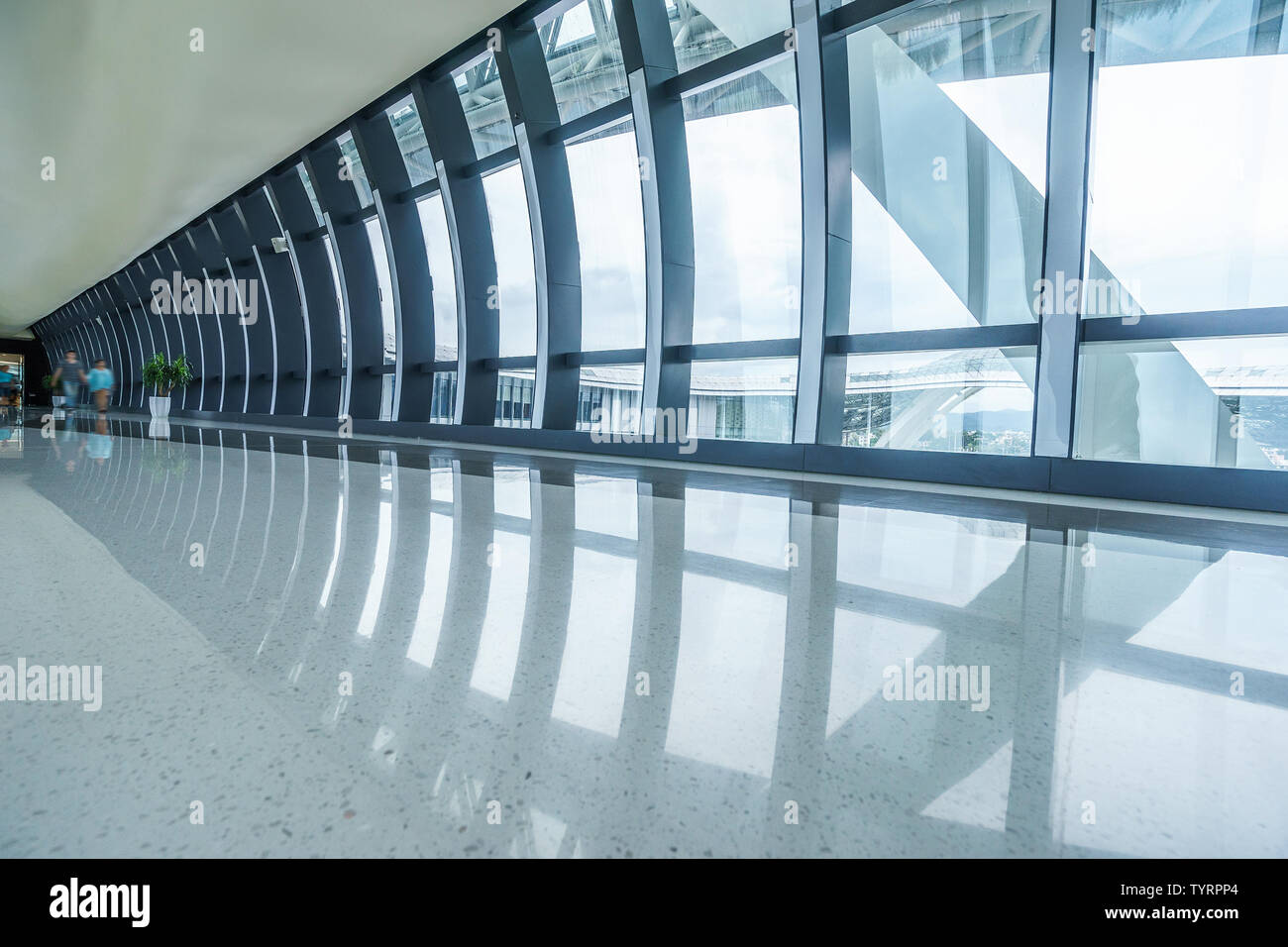 Modern building interior view window Stock Photo - Alamy